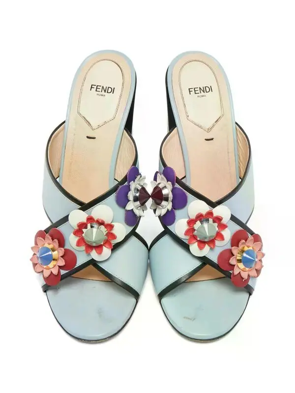 Fendi Flowerland Heeled Sandals