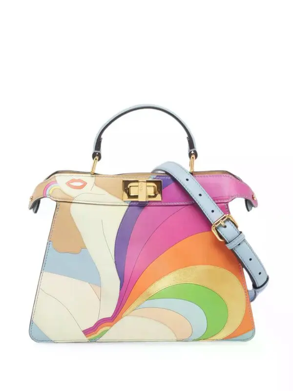 Fendi 2022 Small Peekaboo Iseeu Tote Bag - Blue