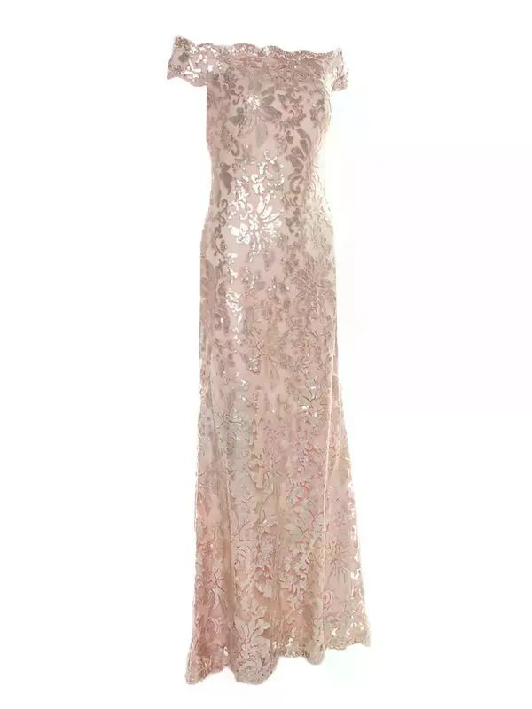 Tadashi Shoji Off-shoulder Sequin Lace Gown