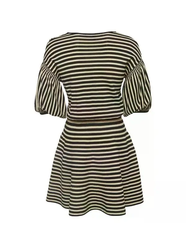 Elisabetta Franchi Striped Knit Flared Dress
