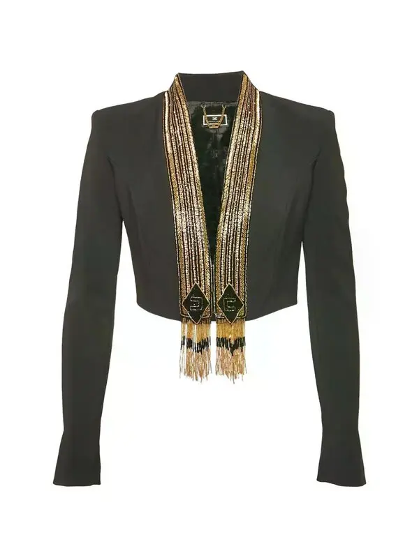 Elisabetta Franchi Beaded Cropped Jacket