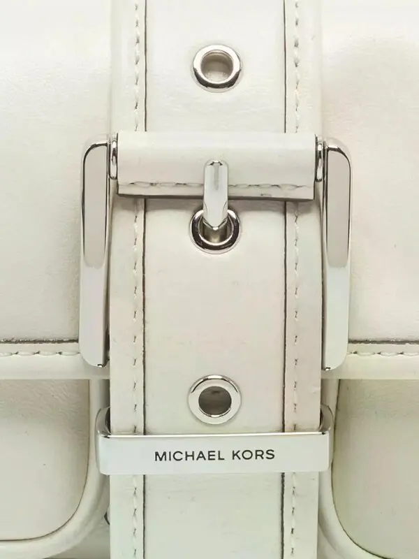 Michael Kors Colby Buckle Shoulder Bag - White