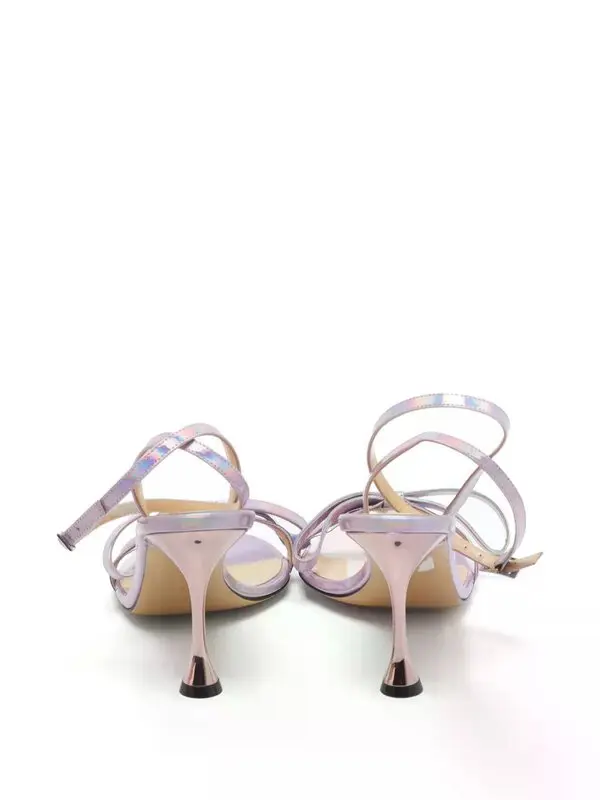 Mach & Mach French Bow Iridescent Sandals - Purple