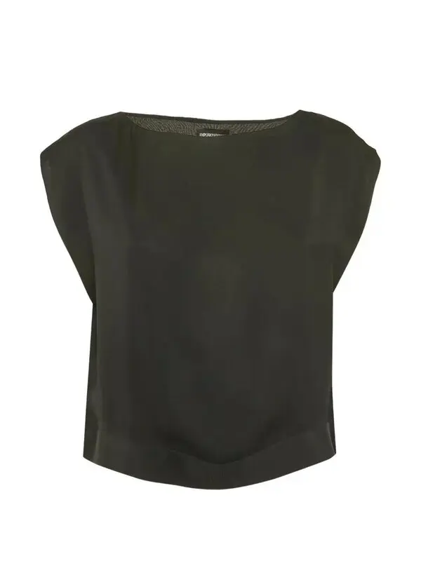 Emporio Armani Silk Cropped Top