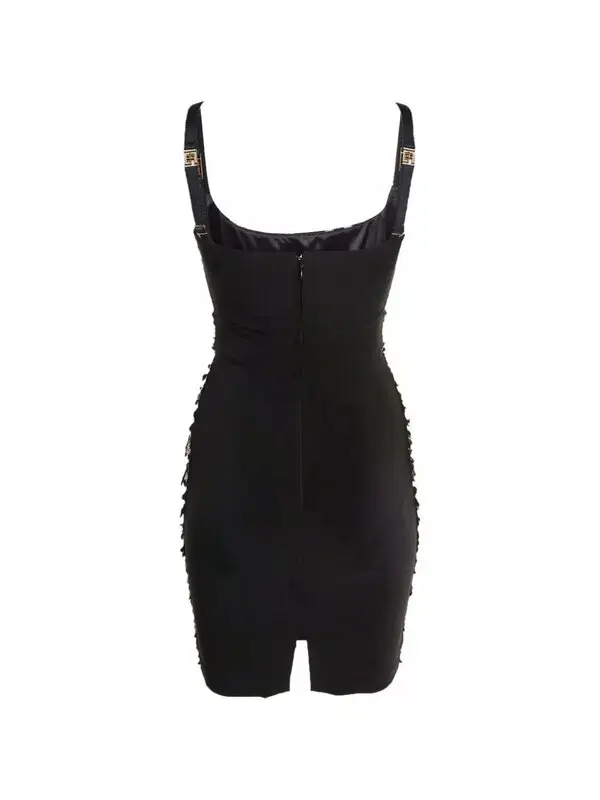 Elisabetta Franchi Monogram Fringed Mini Dress