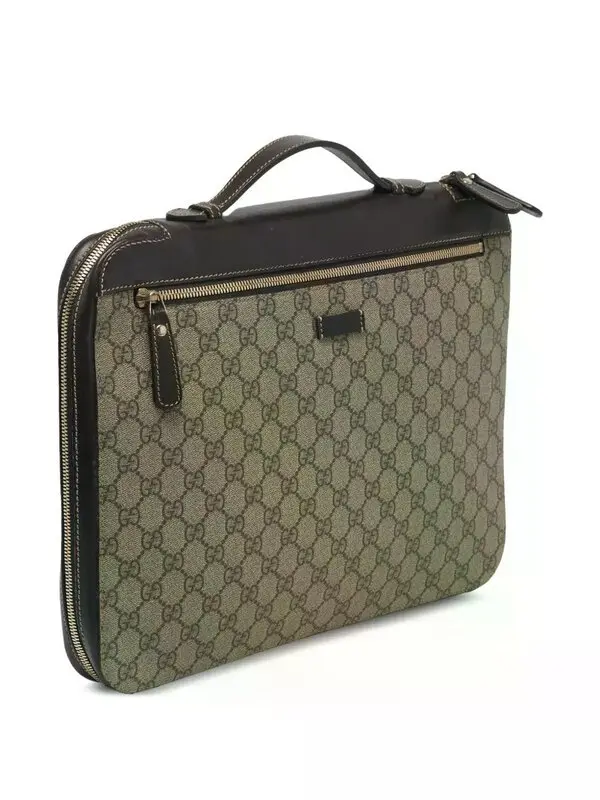Gucci Gg Pattern Briefcase - Neutrals