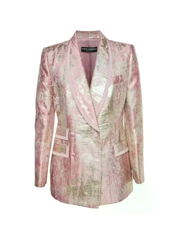 Dolce & Gabbana Metallic Jacquard Double-breasted Jacket