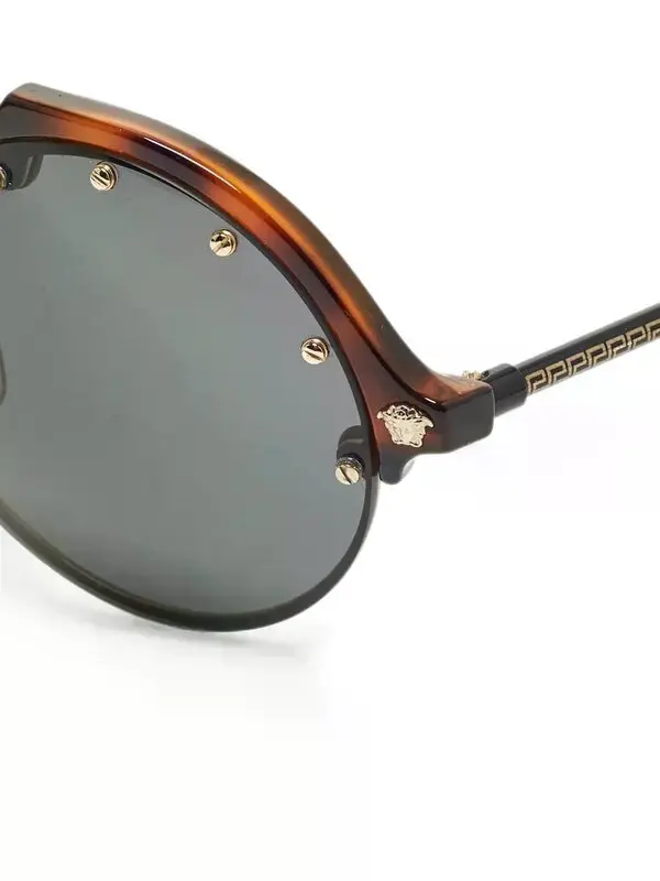 Versace Medusa Round-frame Sunglasses