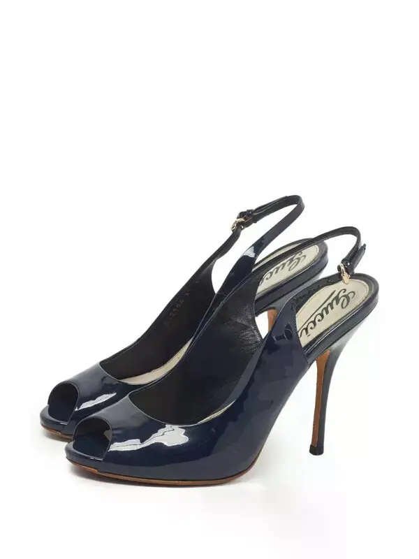 Gucci Peep-toe Slingback Pumps