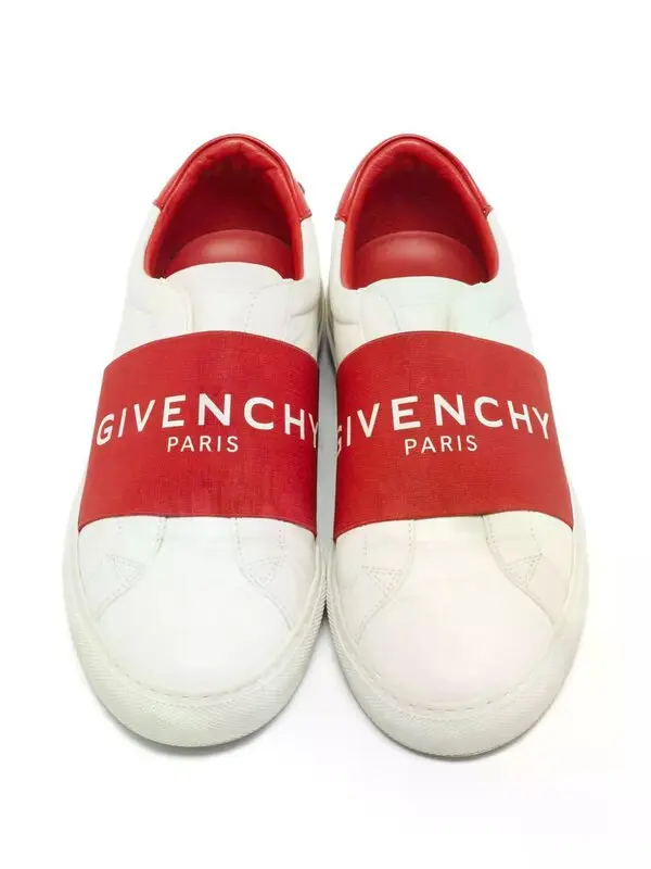 Givenchy Leather Elasticated Strap Sneakers - White