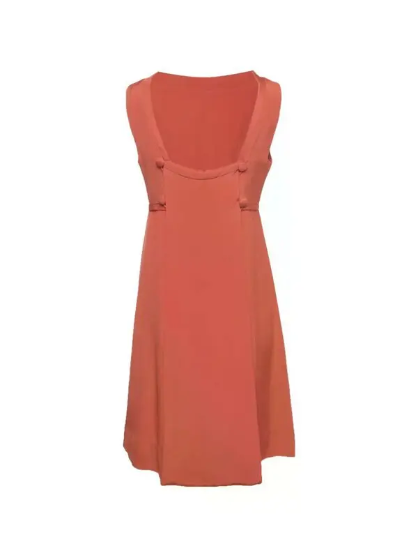 Balenciaga Sleeveless Button-detail Dress - Orange