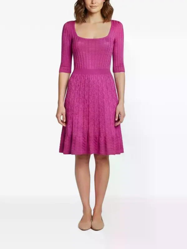 Missoni Ribbed Knit Flared Dress