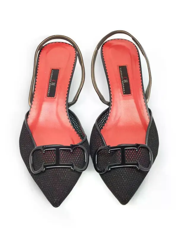 Carolina Herrera Mesh Slingback Pumps