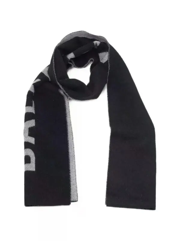 Balenciaga Logo Reversible Scarf - Black