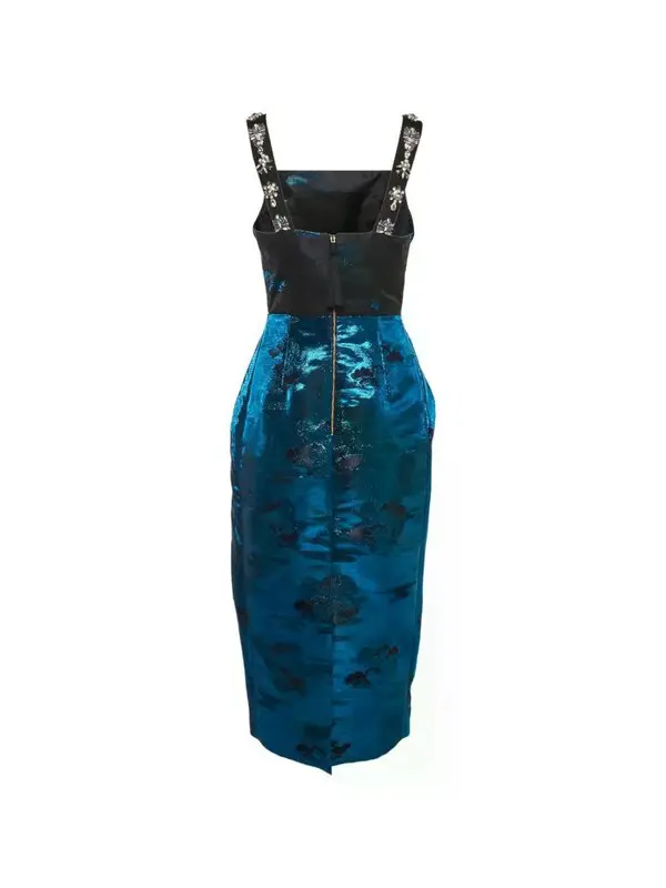 424 Floral Jacquard Midi Dress