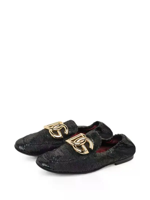 Dolce & Gabbana Dg Logo Sequin Loafers