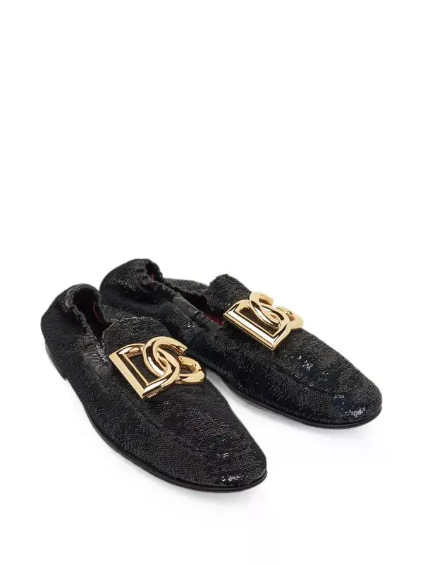 Dolce & Gabbana Dg Logo Sequin Loafers