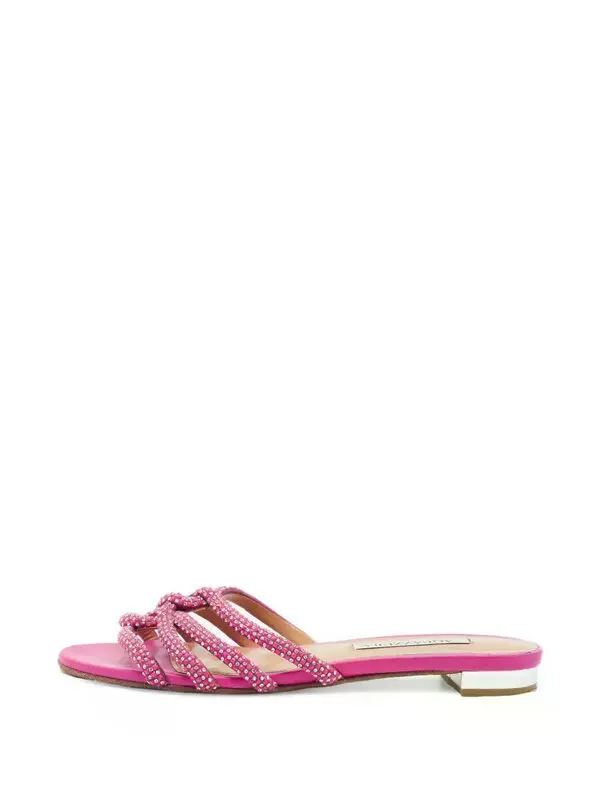 AQUAZZURA Moondust Crystal Embellished Sandals