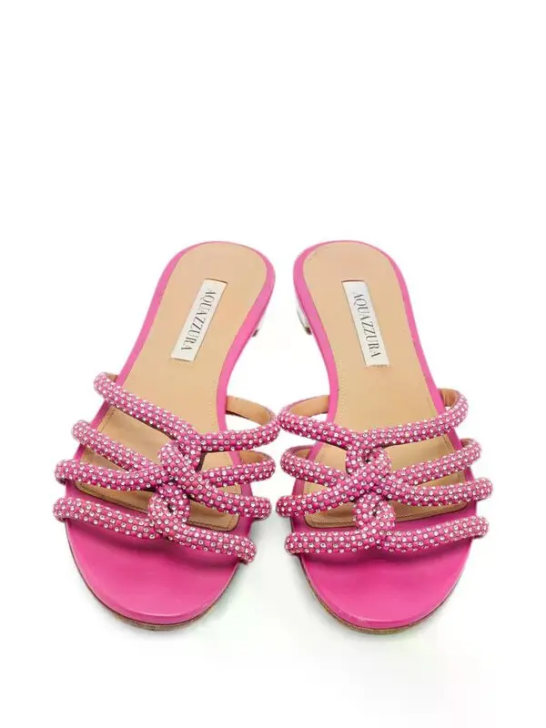 AQUAZZURA Moondust Crystal Embellished Sandals