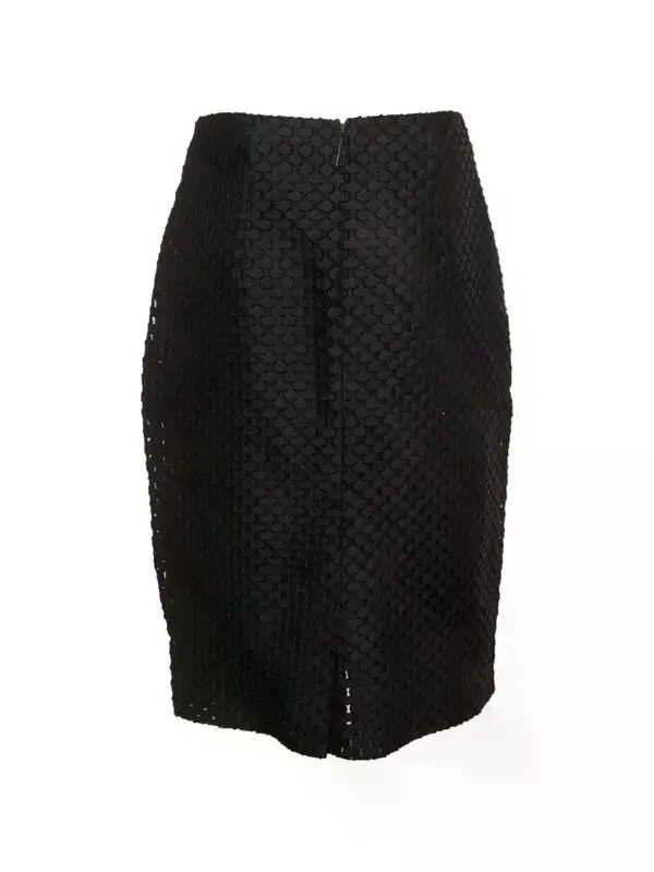 Burberry Fil Coupé Pencil Midi Skirt