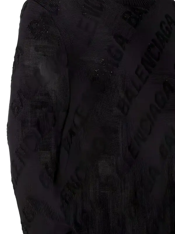 Balenciaga Cotton All-over Print Crewneck Sweater