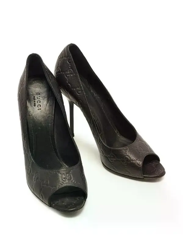 Gucci Guccissima Peep-toe Pumps