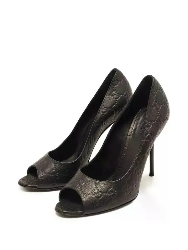Gucci Guccissima Peep-toe Pumps