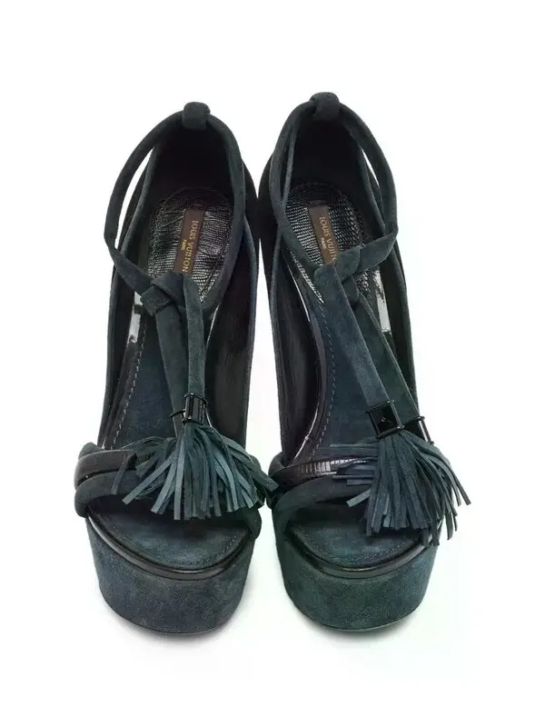 LOUIS VUITTON Suede Platform Pumps - Blue