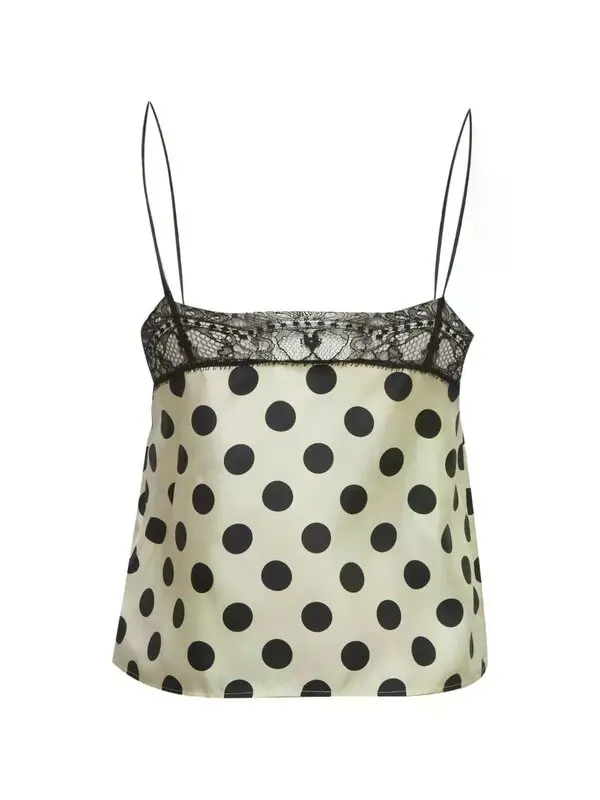 Dolce & Gabbana Polka-dot Lace-trim Blouse