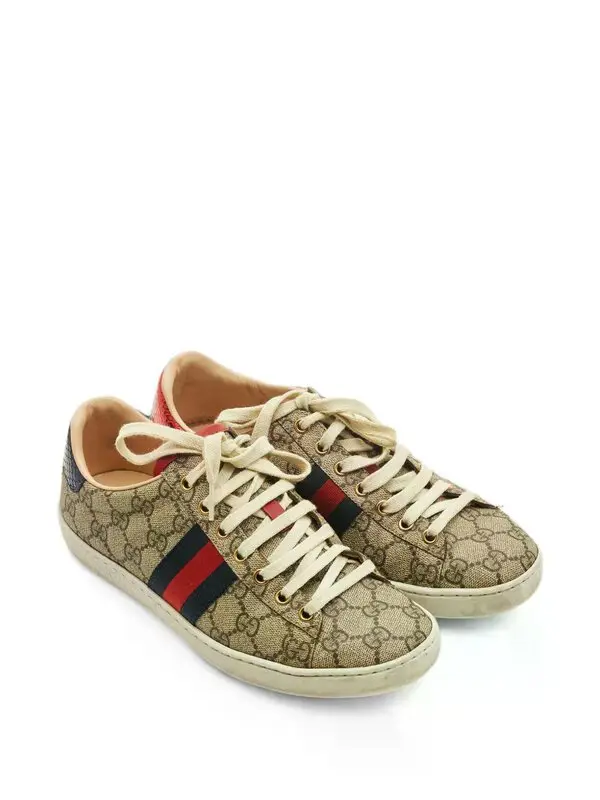 Gucci Ace Web Sneakers - Neutrals
