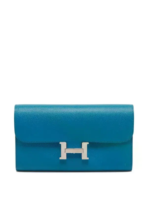 Hermès Constance Epsom Leather Wallet - Blue