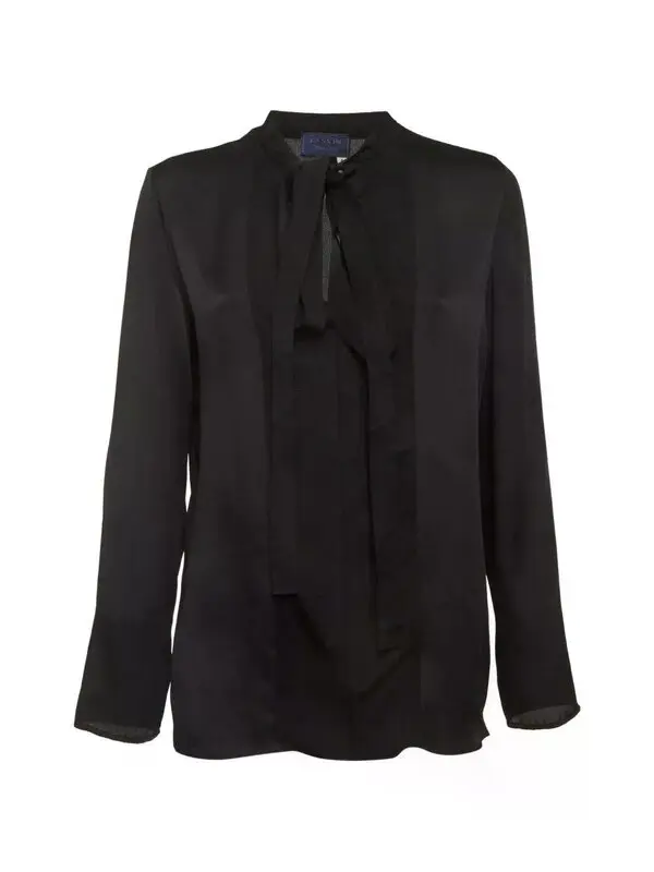 LANVIN Crinkled Pussy-bow Blouse