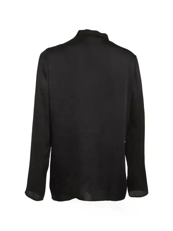 LANVIN Crinkled Pussy-bow Blouse