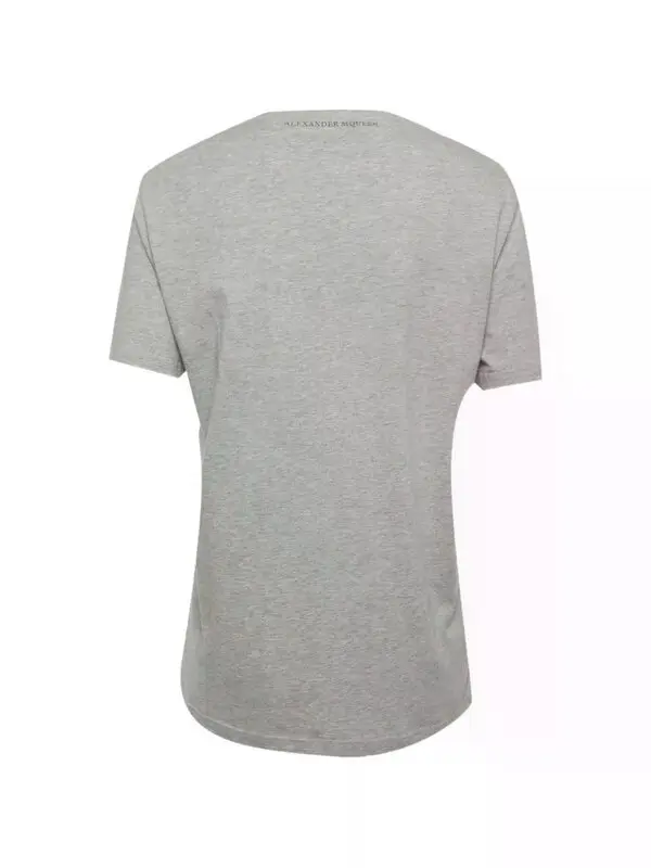 Alexander McQueen Printed Jersey T-shirt - Grey