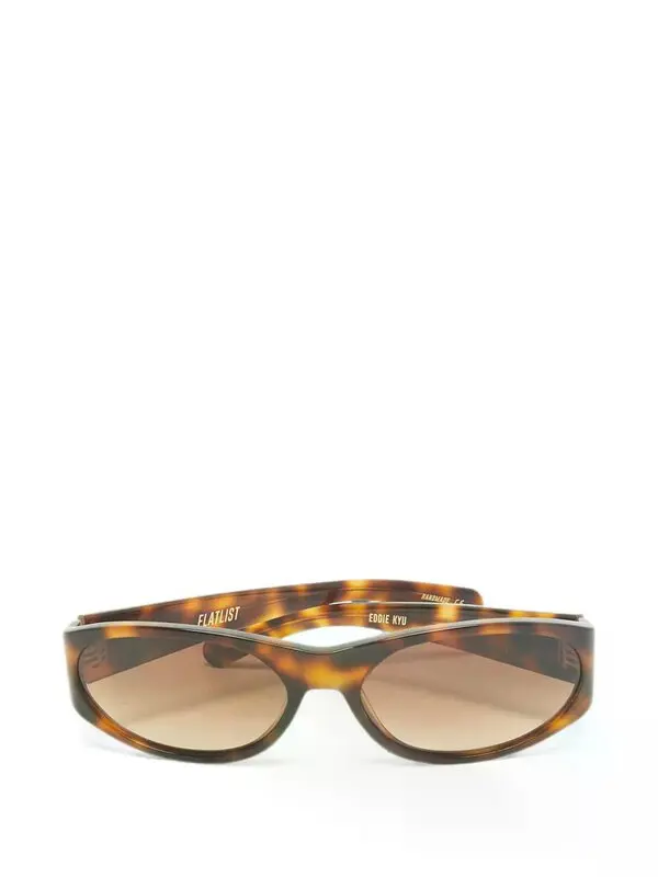 FLATLIST Eddie Kyo Oval Sunglasses - Brown