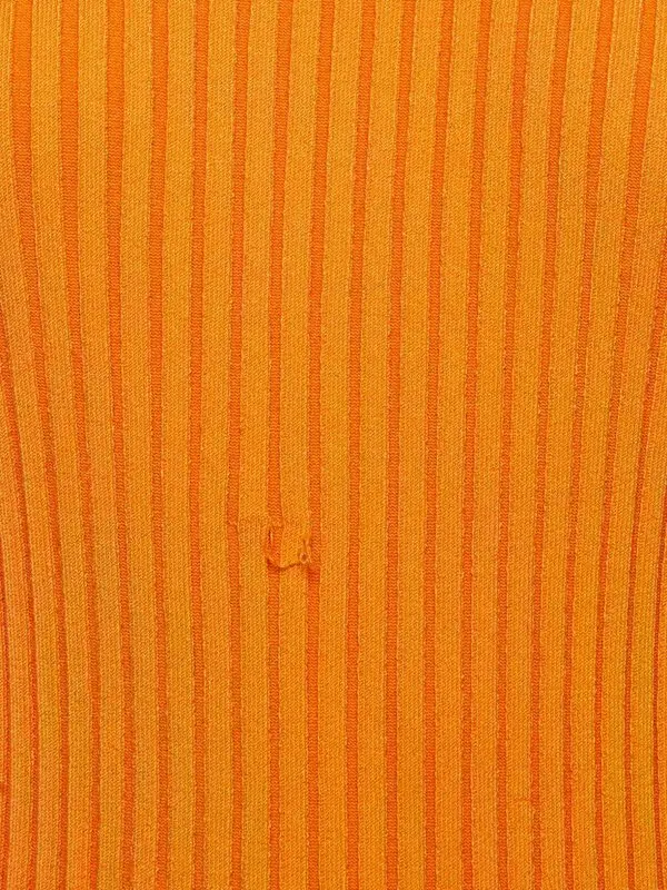 Jacquemus Rib-knit High Neck Midi Dress - Orange