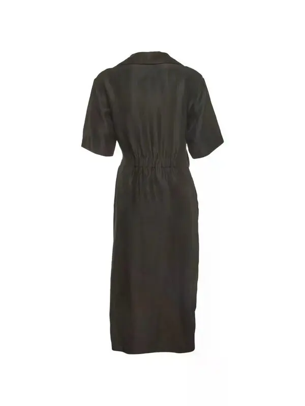 Sandro Asymmetrical V-neck Midi Dress