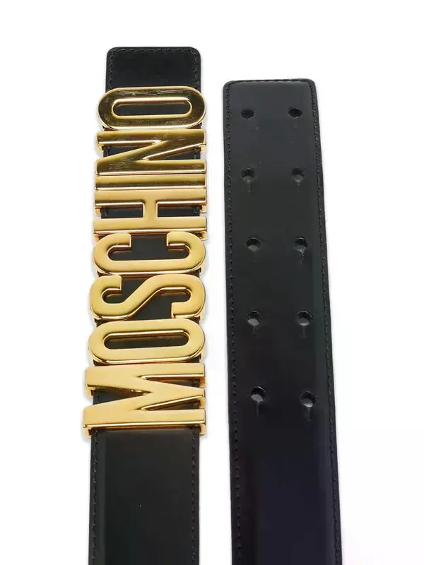 Moschino Plaque Belt - Black