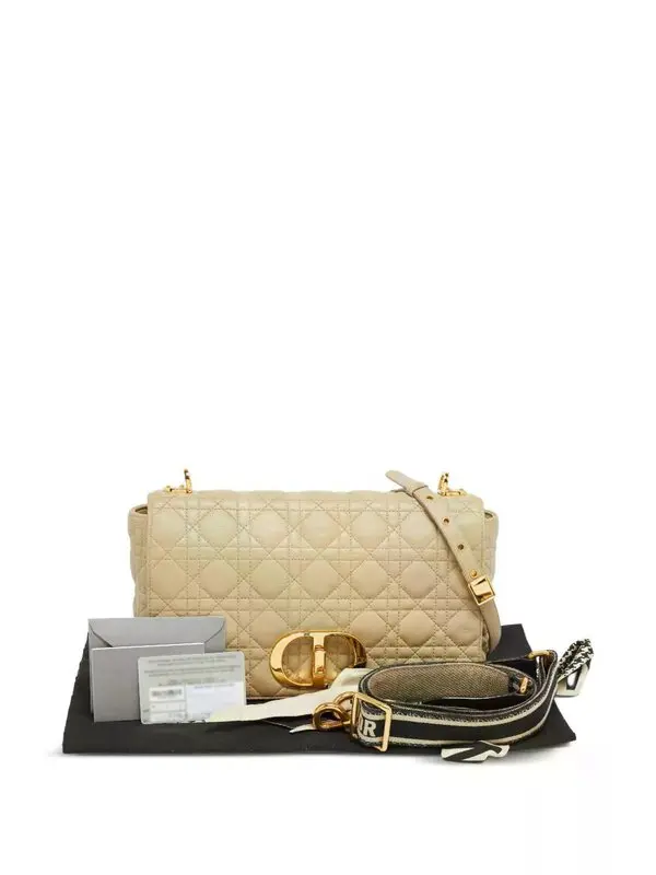 Dior Large Caro Shoulder Bag - Neutrals