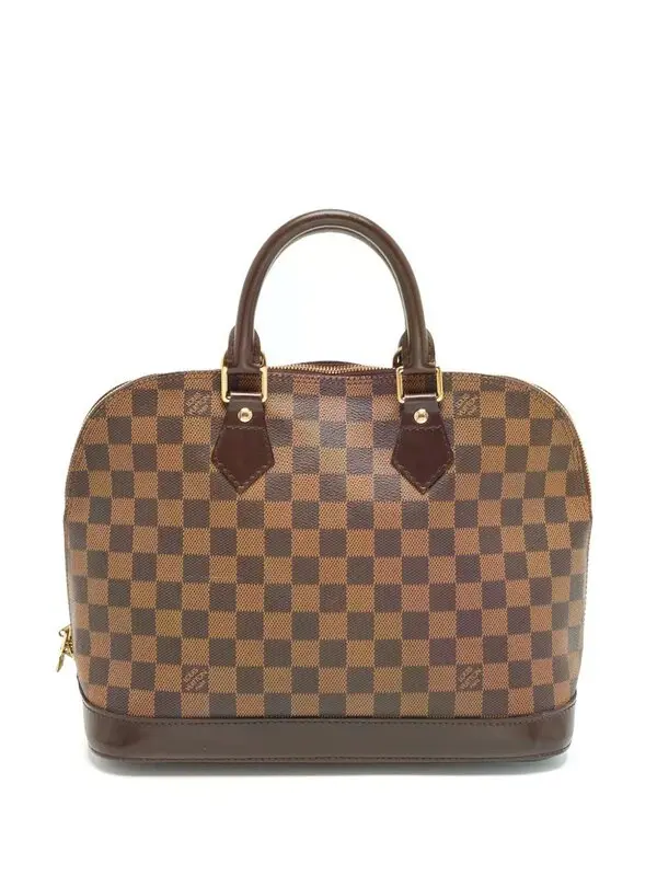 LOUIS VUITTON Alma Damier Ebene Tote Bag - Brown