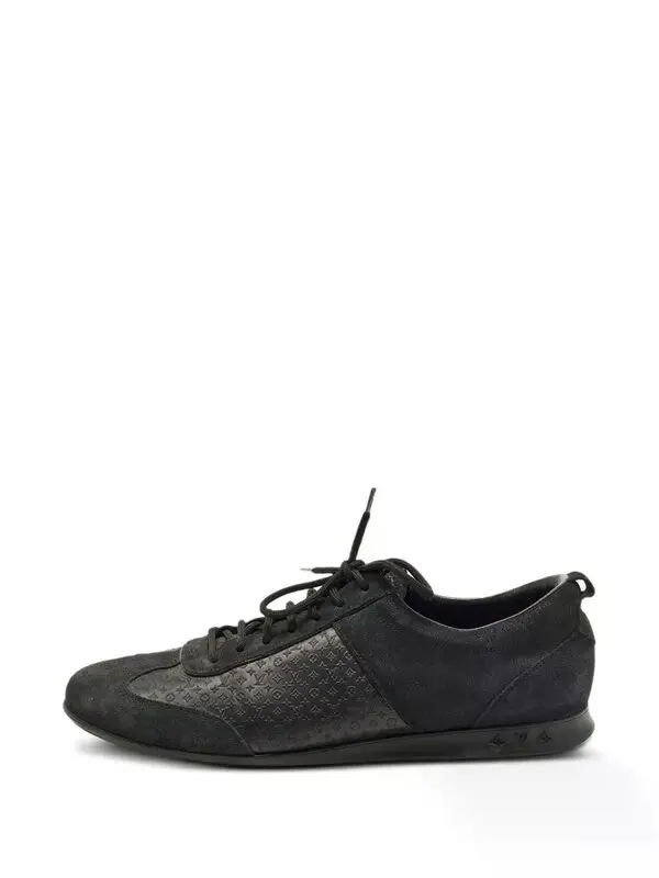 LOUIS VUITTON Monogram Embossed Satin Sneakers