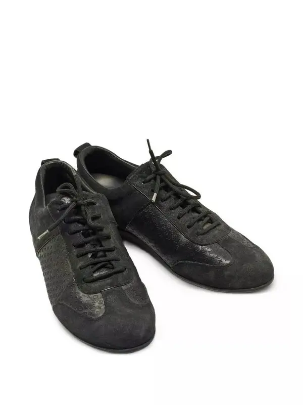 LOUIS VUITTON Monogram Embossed Satin Sneakers
