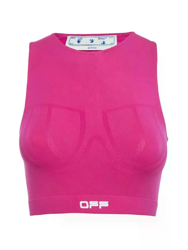Off-White Logo Print Cropped Top