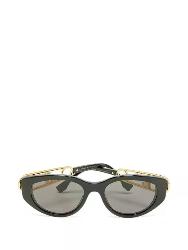 Fendi Oval Frame Sunglasses - Black