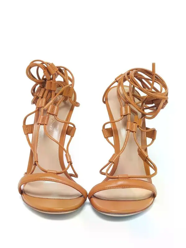 GIANVITO ROSSI Giza Leather Heeled Sandals