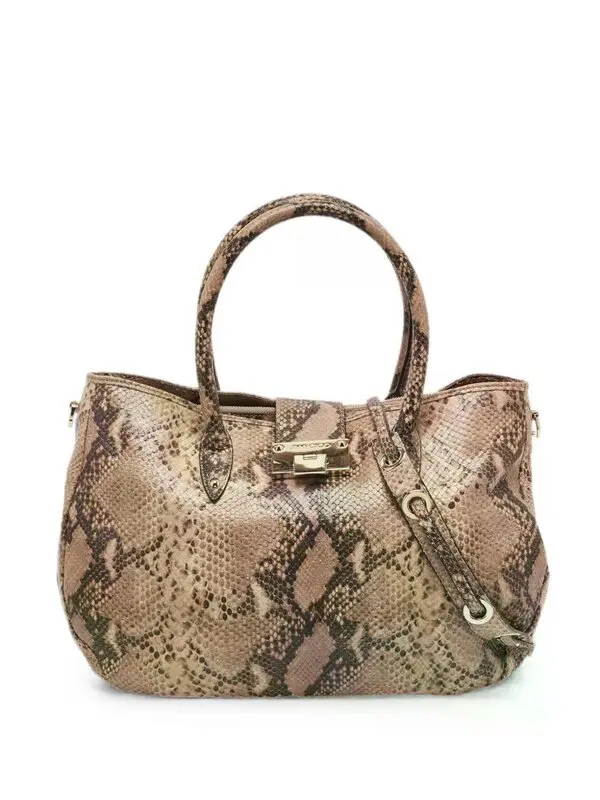 JIMMY CHOO Rania Python-embossed Tote Bag