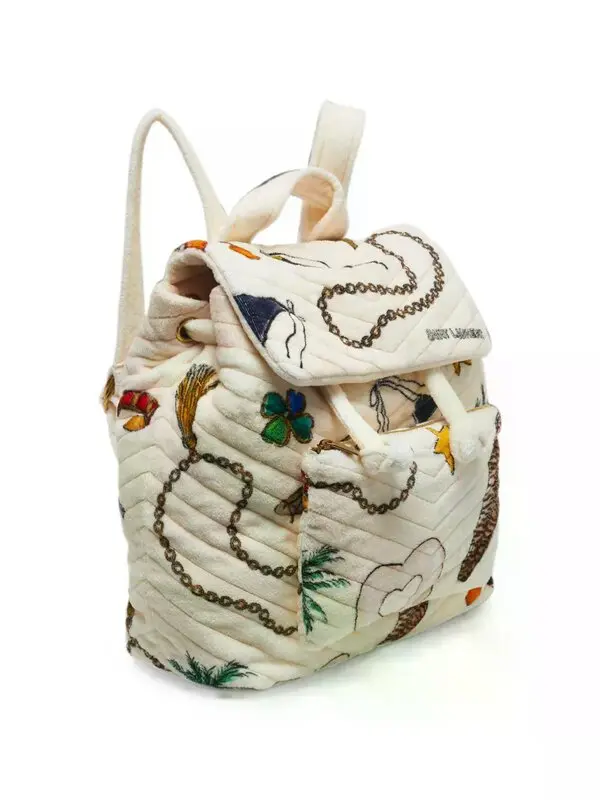 Saint Laurent Printed Terry Cloth Backpack