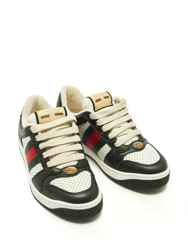 Gucci Screener Perforated Sneakers - Black