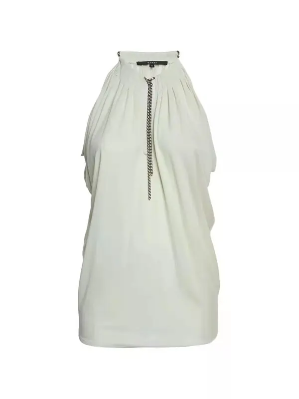 Gucci Sleeveless Chain Detail Blouse