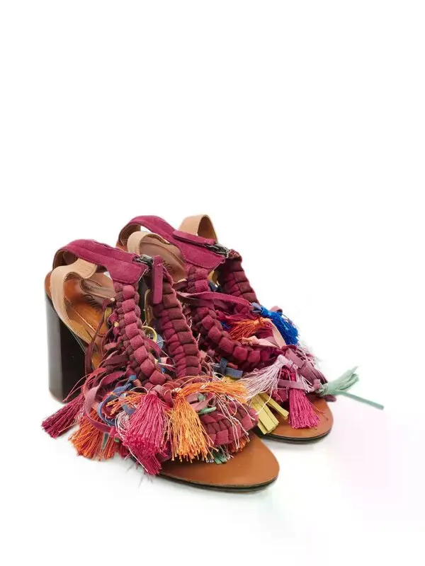 Chloé Rainbow Tassel Sandals